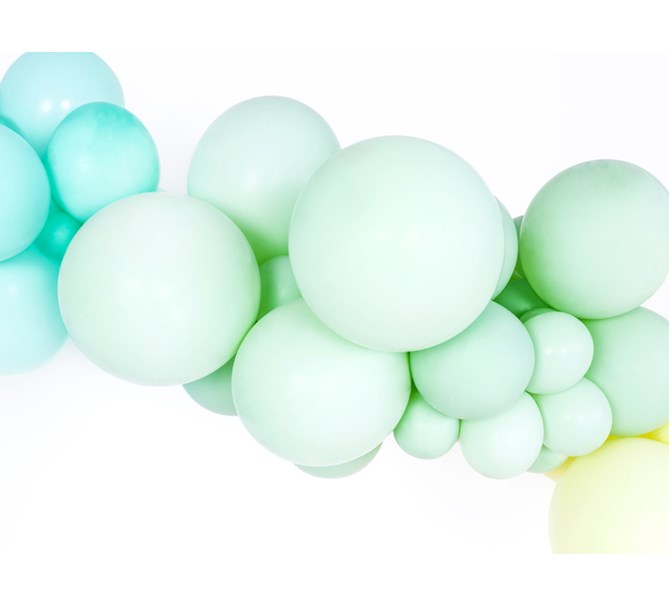 Ballonger pastell Pistagegrön, 10-pack - Kalasdekorationer