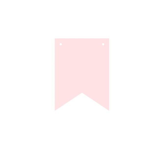 Vimpel rosa, 1 st. flagga - Kalasdekorationer