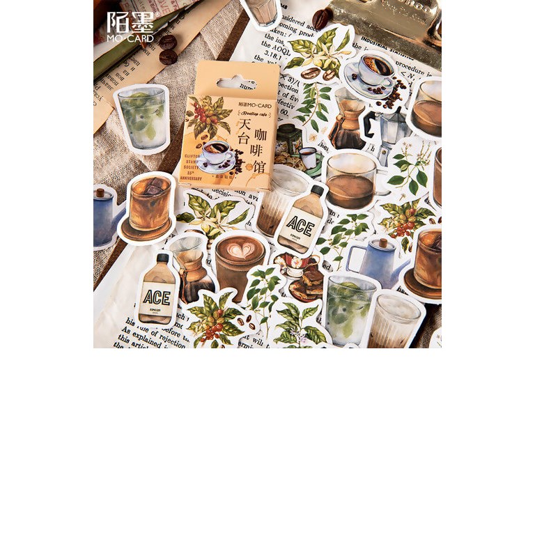 Stickers - Kaffe - 46st - PY Hobby