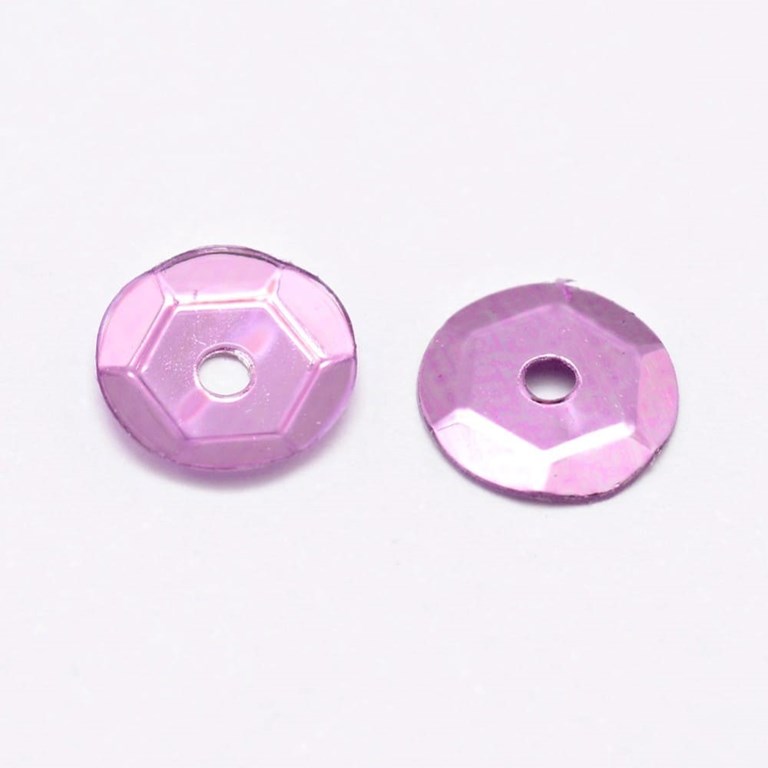 Paljetter - 5mm - Rosa - PY Hobby