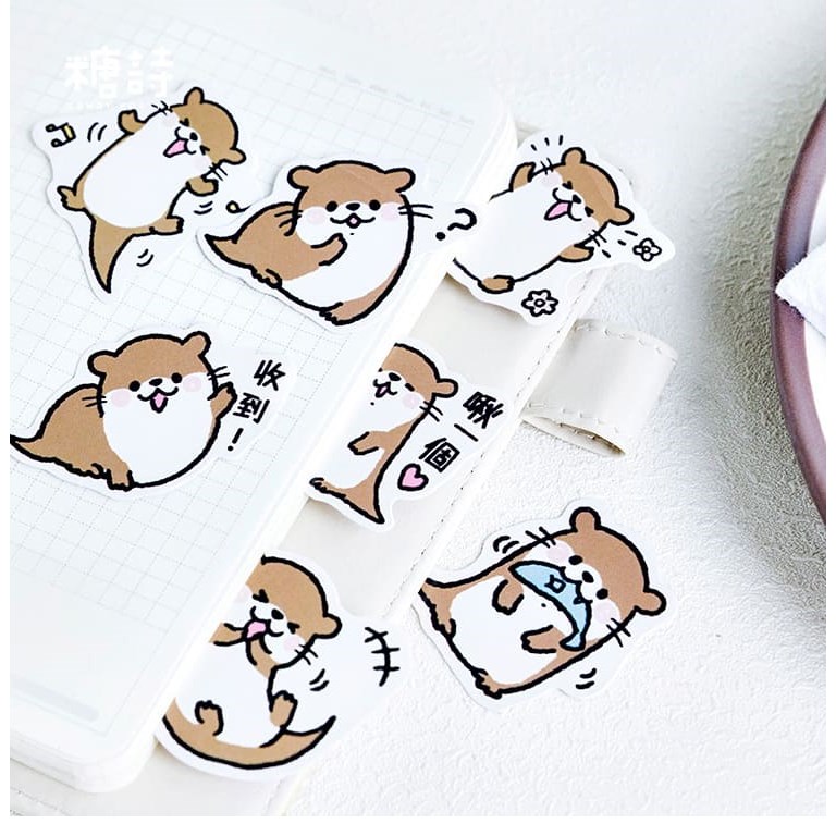 Stickers - Tecknade uttrar - 46st - PY Hobby