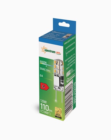 Spectrum LED LED Stiftlampa G4 1,5W 6000K 110 lumen - Lysman