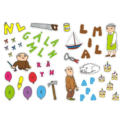 Kunskap, Alfons Åberg - busiga bokstäver - Simbadusa