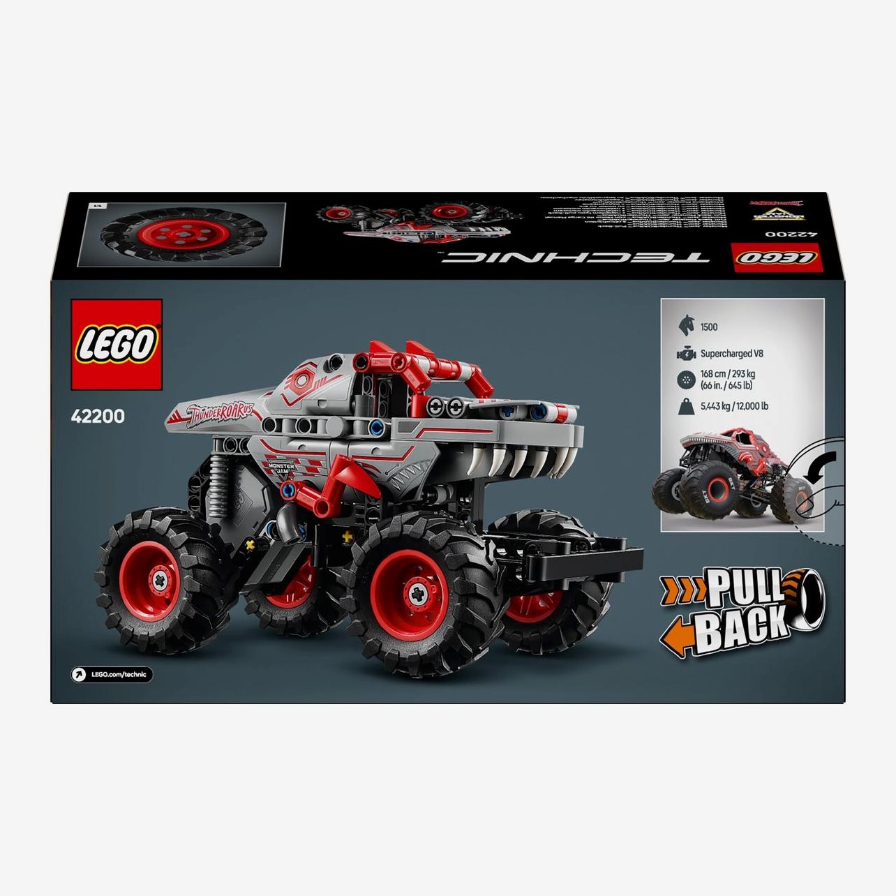 Lego Technic, Monster Jam Thunder Roarus med pullback - Simbadusa