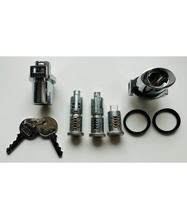 Lock set + push rods & buttons, P120/P130 (663804 + 2 x 660713/660716 ...