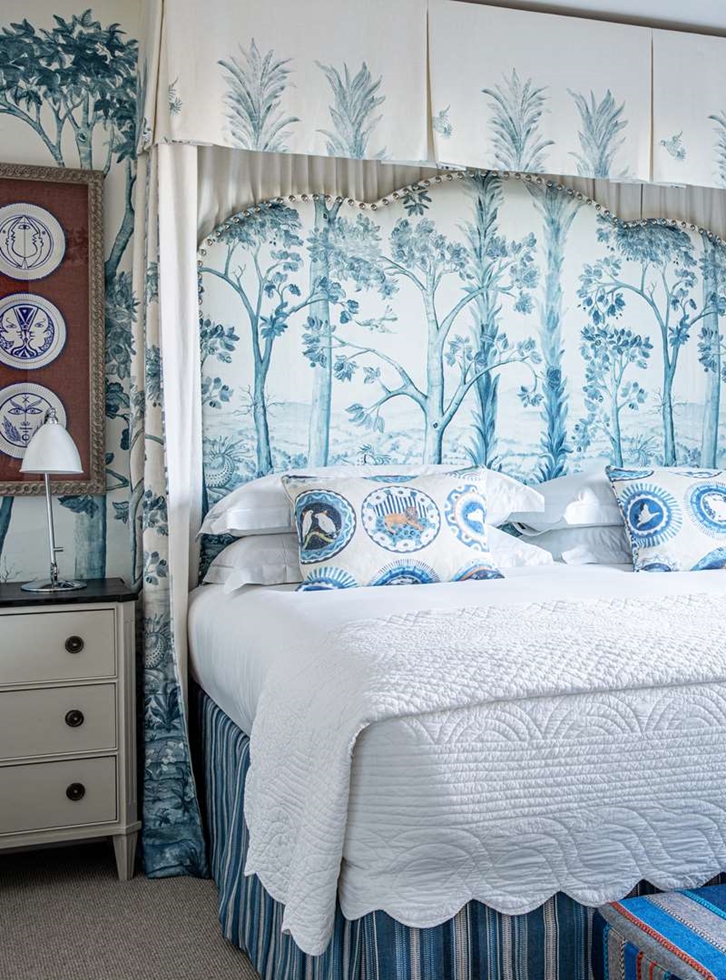 Tall Trees Printed, Delft tyg från Baker (FG144-02)