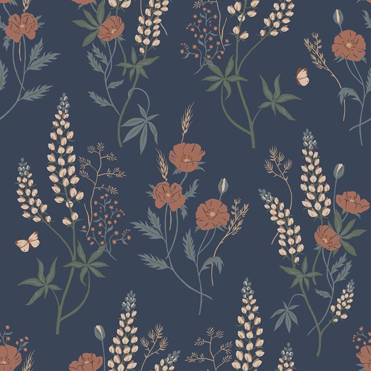 Emma Classic Blue tapet från Sandberg (SD1245-01) - Fraktfritt online