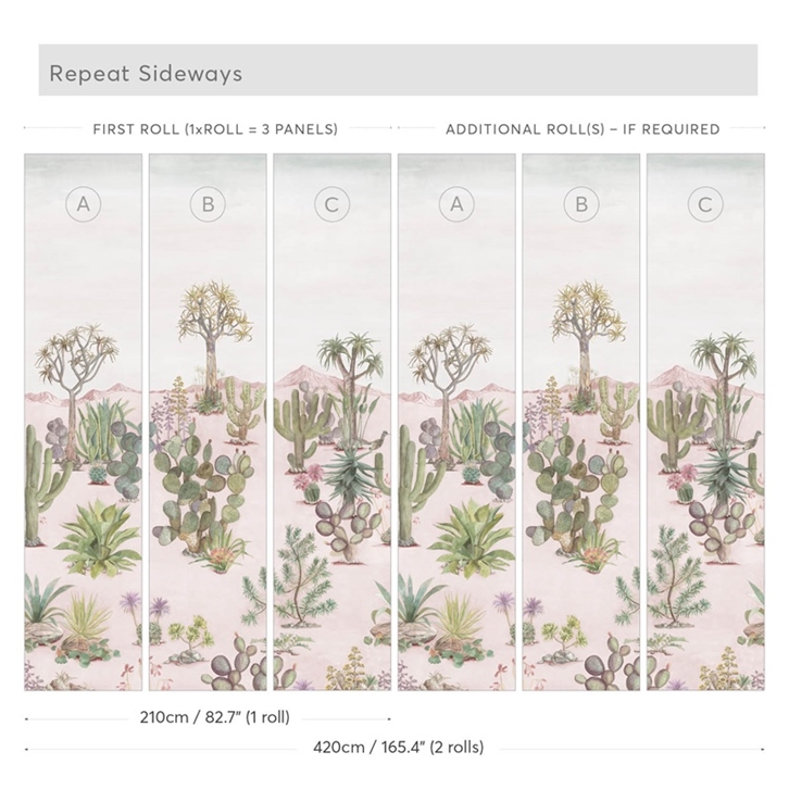 Desert Mural Wallpaper Pink Sand tapet från Sian Zeng - Fraktfritt online