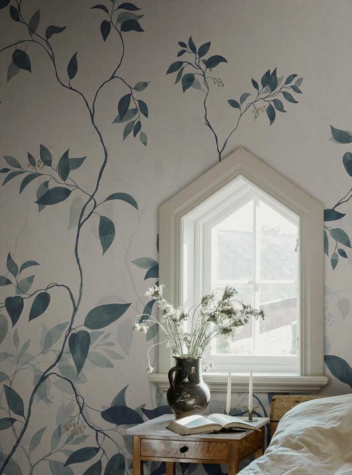 Josefine, Blue tapet från Sandberg (SB182-01) - Fraktfritt online