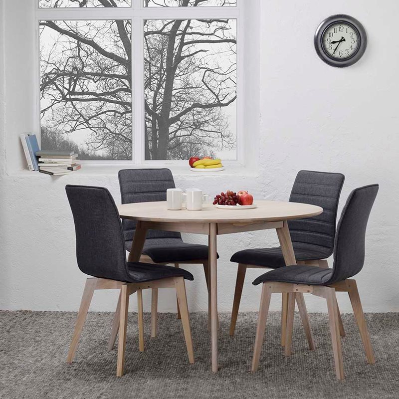 Rowico Home Stol Gracy Mörgrått Tyg - Living Furniture