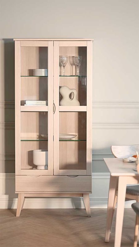 Rowico Home Vitrinskåp Filippa 2D 1L - Living Furniture