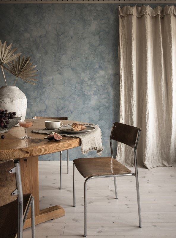 Monica, Misty Blue tapet från Sandberg® (SD1171-02) - Fraktfritt online