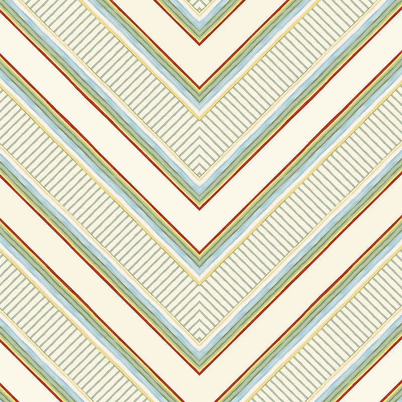 Rainbow Chevron tapet från Ottoline - Engelska Tapetmagasinet