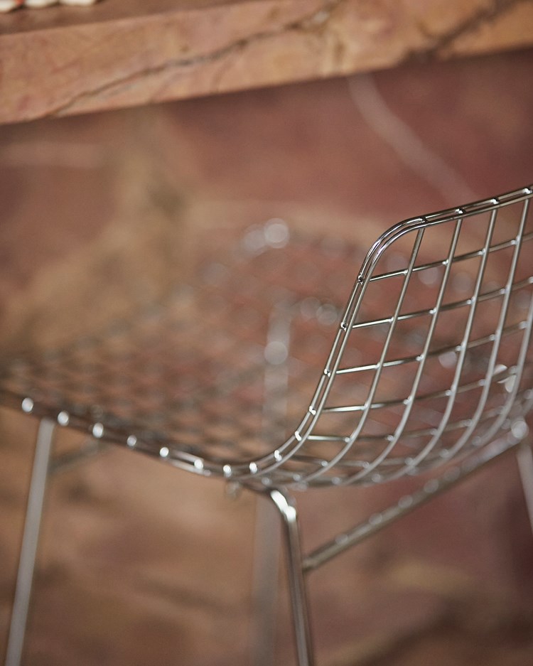 HK Living Metal Wire Bar Stool Silver - Vallgatan 12