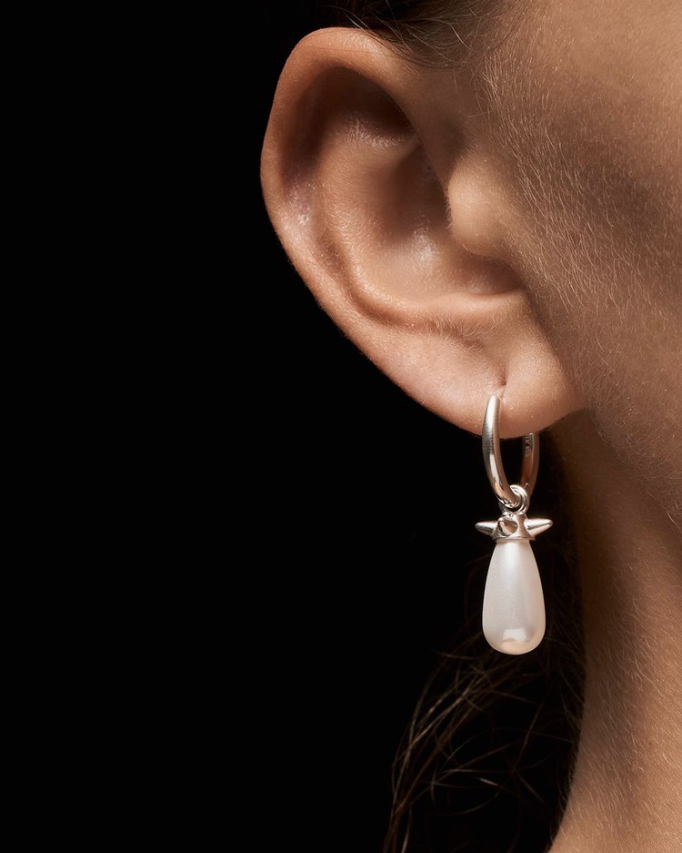 Maria Nilsdotter Pearl Tear Earring Silver Vallgatan 12