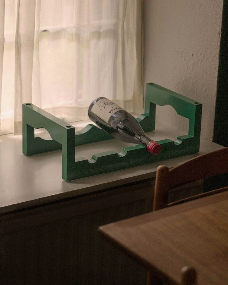 Massproductions Silo Stackable Wine Rack Pea Green - Vallgatan 12