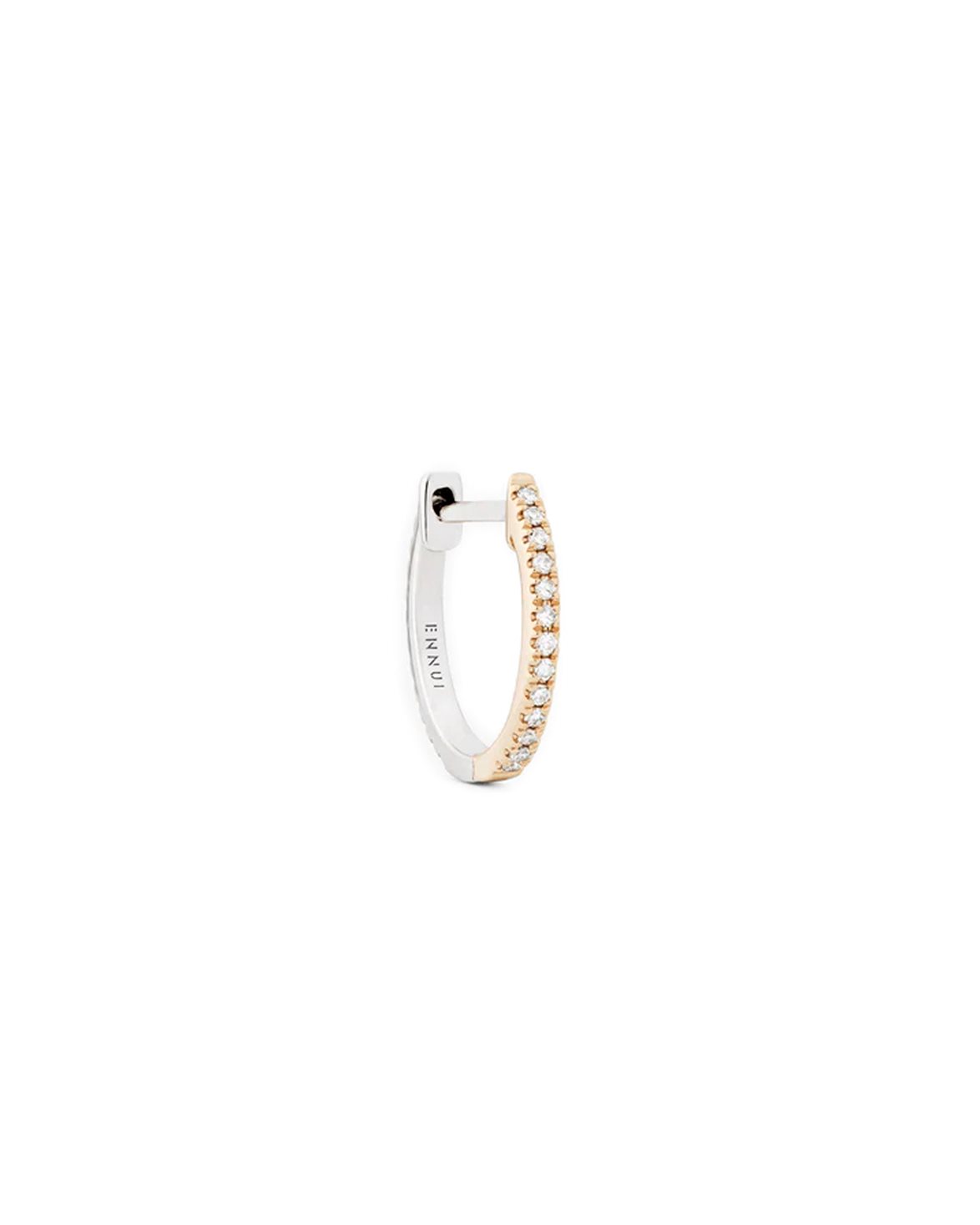 Double Sided Diamond Hoop 11 Mm