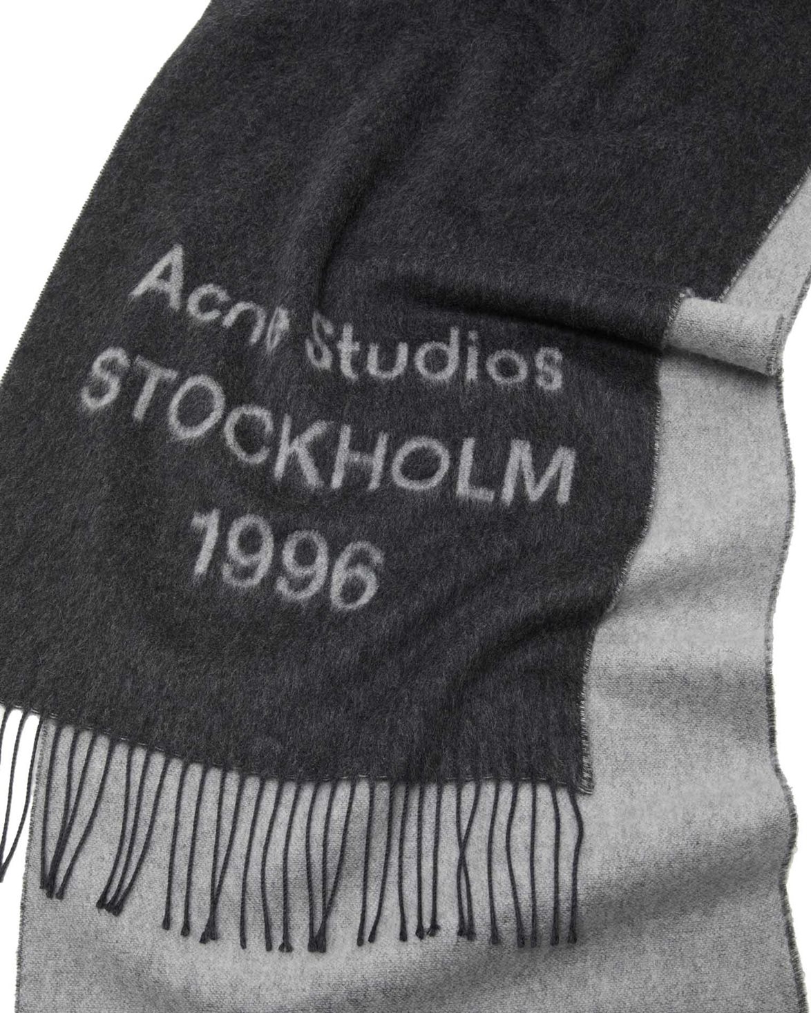 Acne Studios Stamp Logo Scarf Black/White - Vallgatan 12
