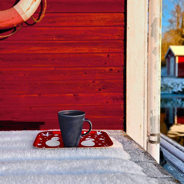 Hilda Hilda - Tray Small Snowman Red