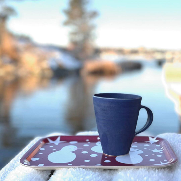 Hilda Hilda - Tray Small Snowman Red