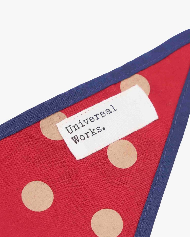Universal Works Scout Scarf Dot Print Red - Vallgatan 12