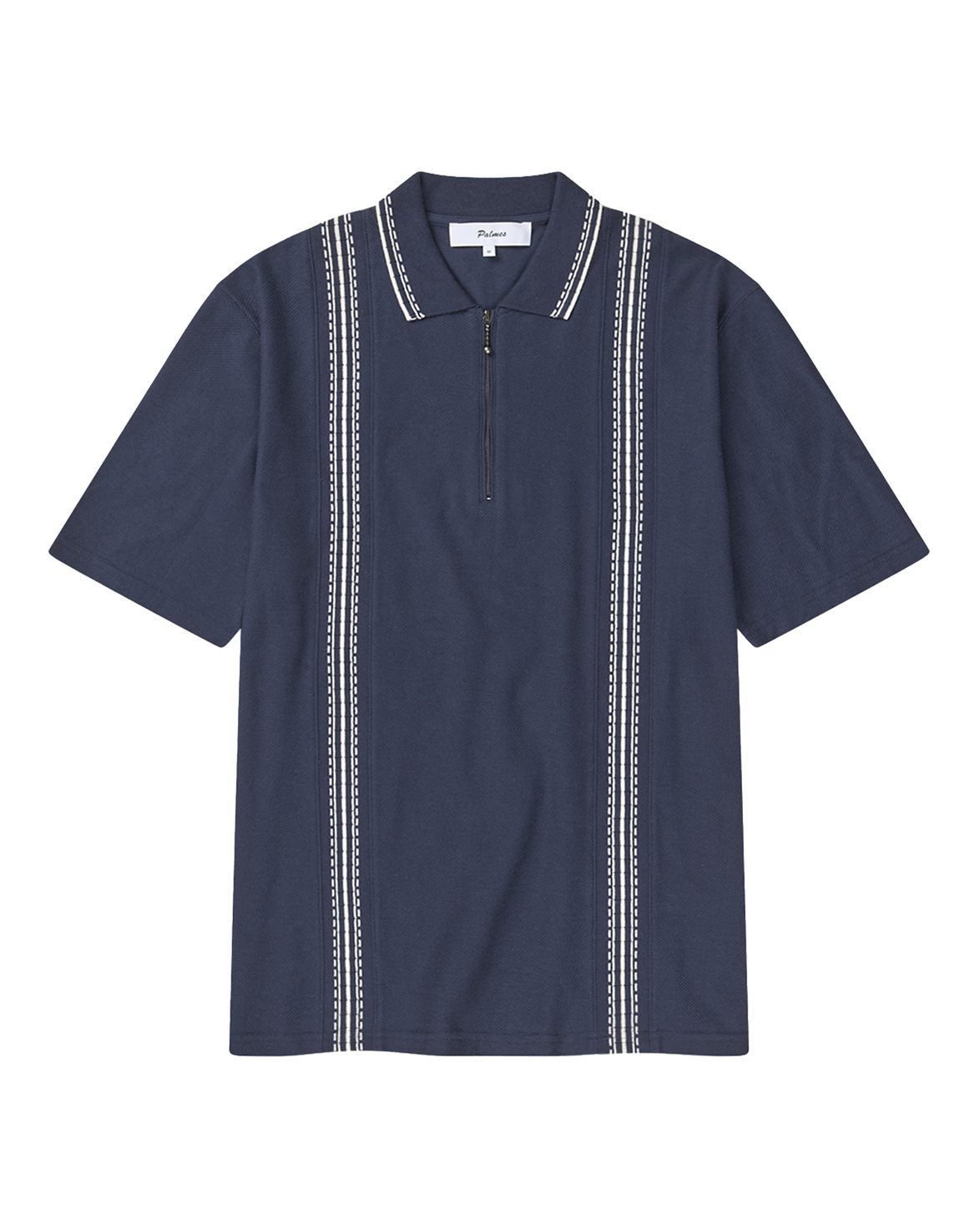 Palmes Panel Zip Polo Navy - Vallgatan 12