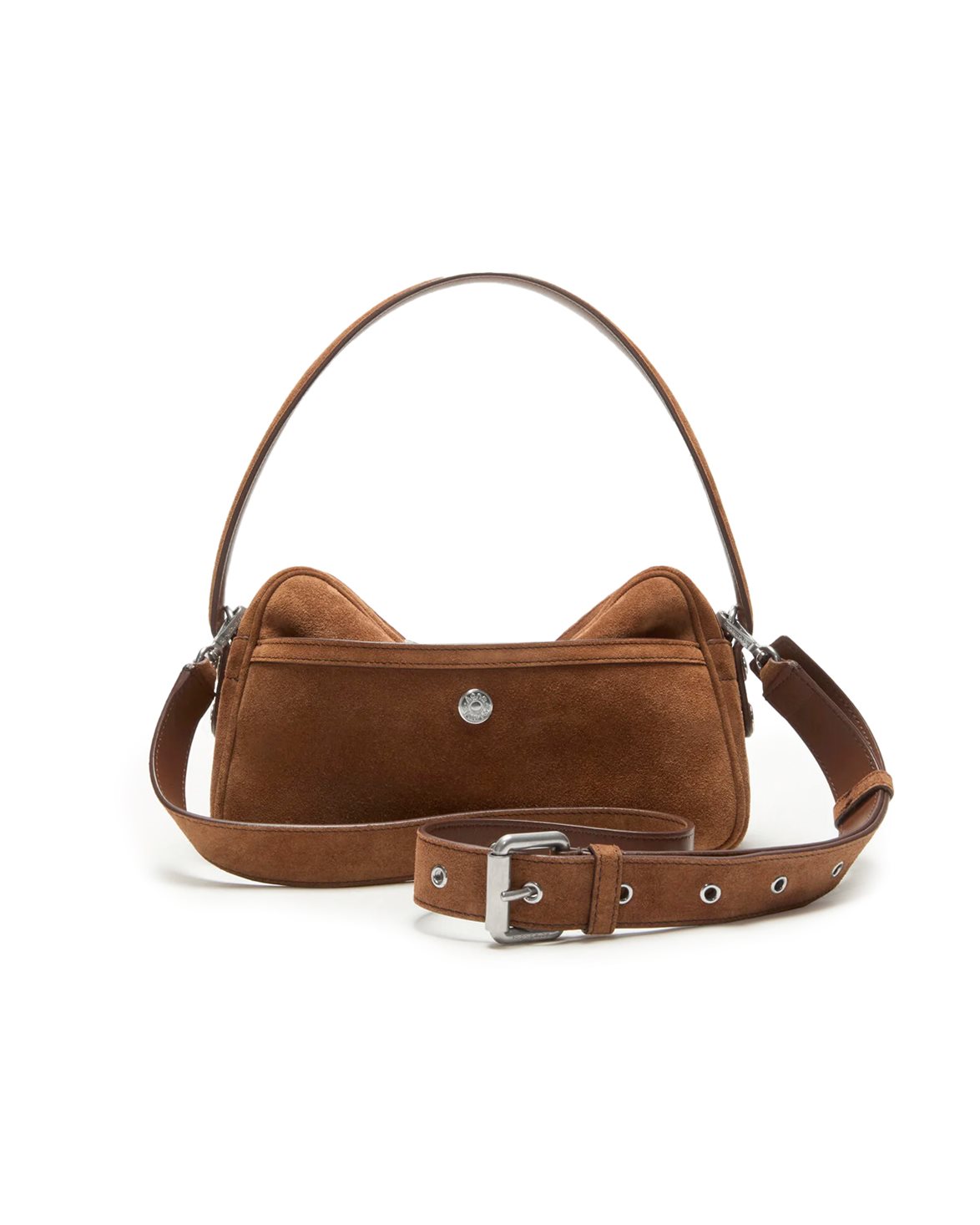 Acne Studios Camero Party Shoulder Bag Suede Cognac Brown - Vallgatan 12