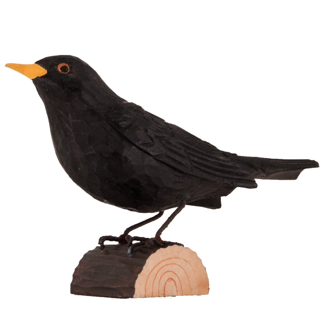 Blackbird Wood Carving - Naturbutiken