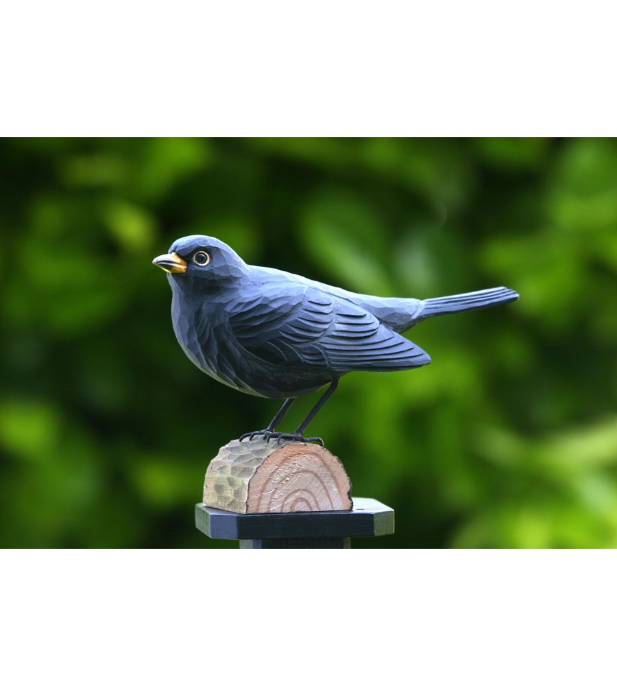 Blackbird Wood Carving - Naturbutiken