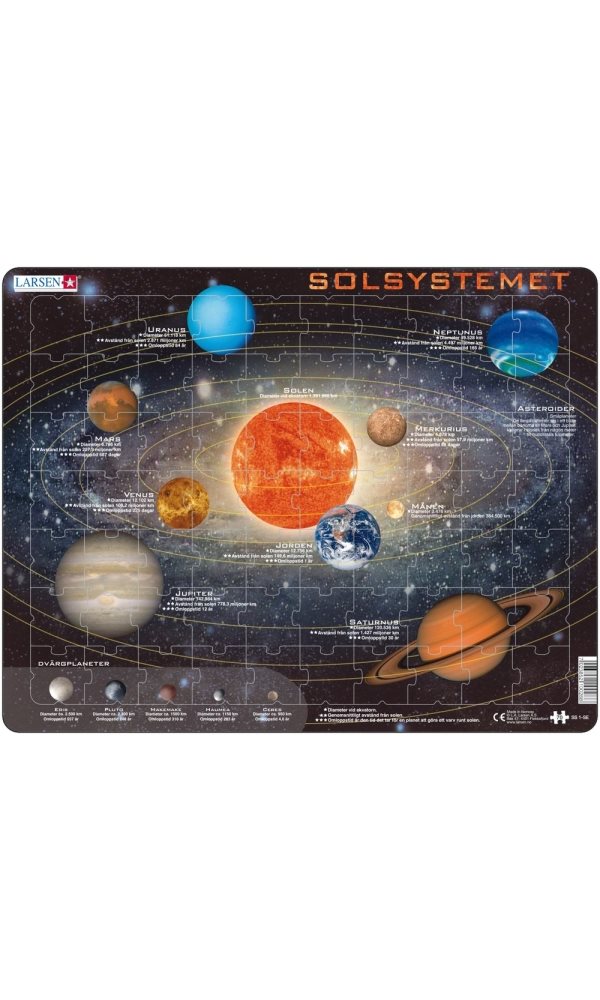 Pussel solsystemet 70 bitar - Naturbutiken