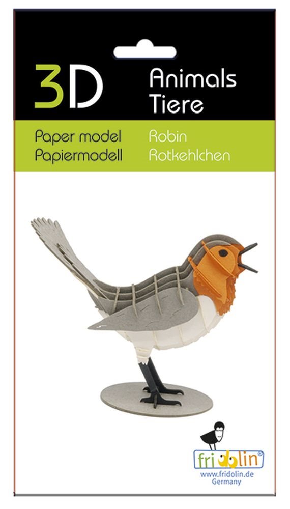 3D paper model, Robin - Naturbutiken