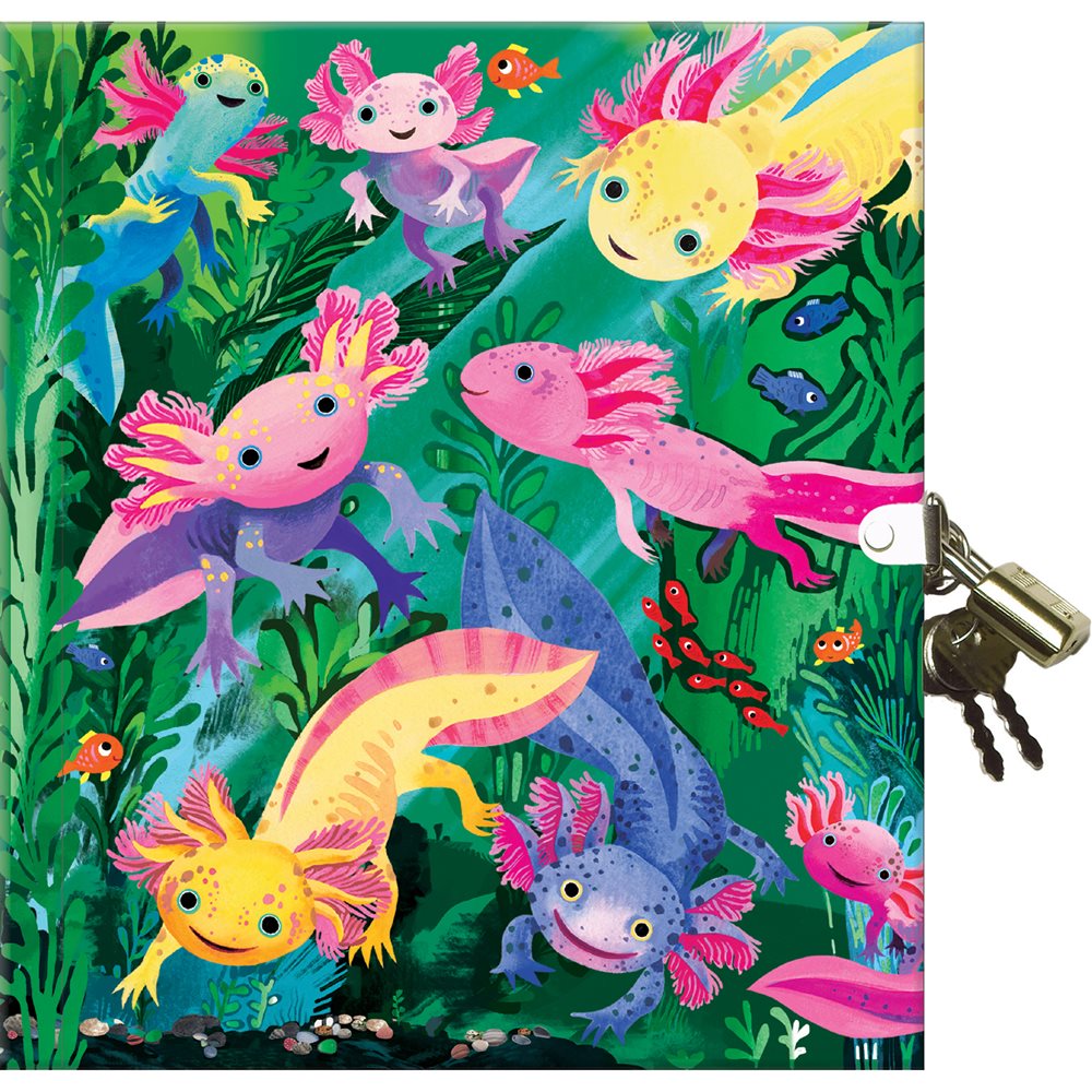 Diary with Lock - Axolotl - Naturbutiken