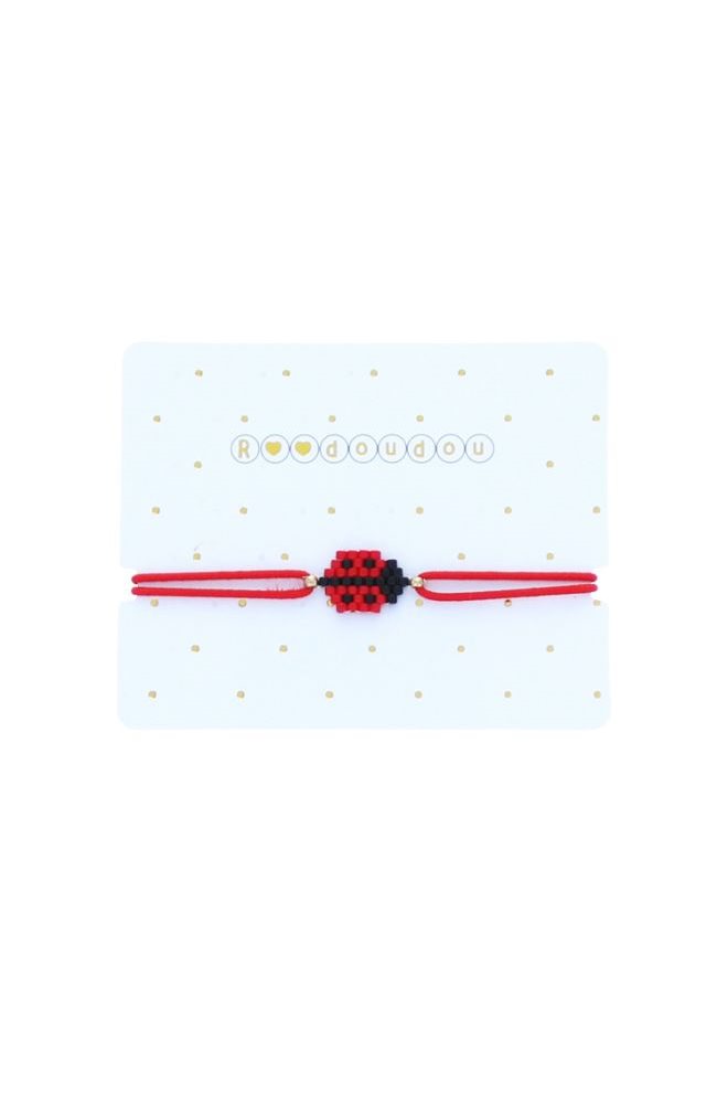 Children's bracelet with ladybug beads - Naturbutiken