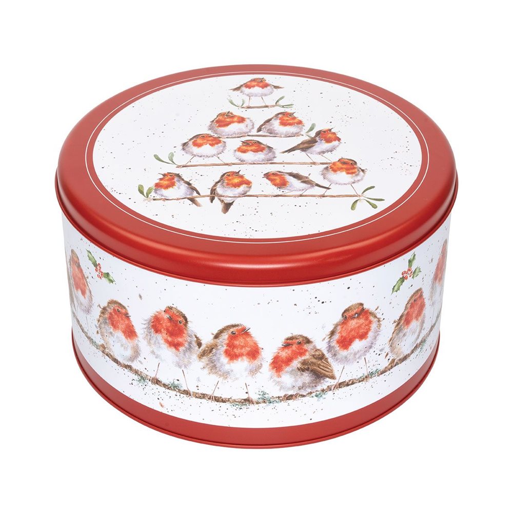 'Rockin Robins' Robin Christmas Round Tin - Naturbutiken