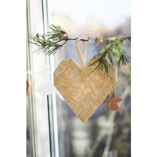 Heart braided chip wood - Naturbutiken