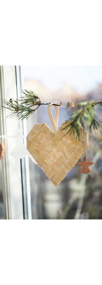 Heart braided chip wood - Naturbutiken