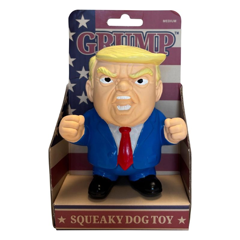 Grump Medium Squeaky toy 12 cm - djuraffaren.se